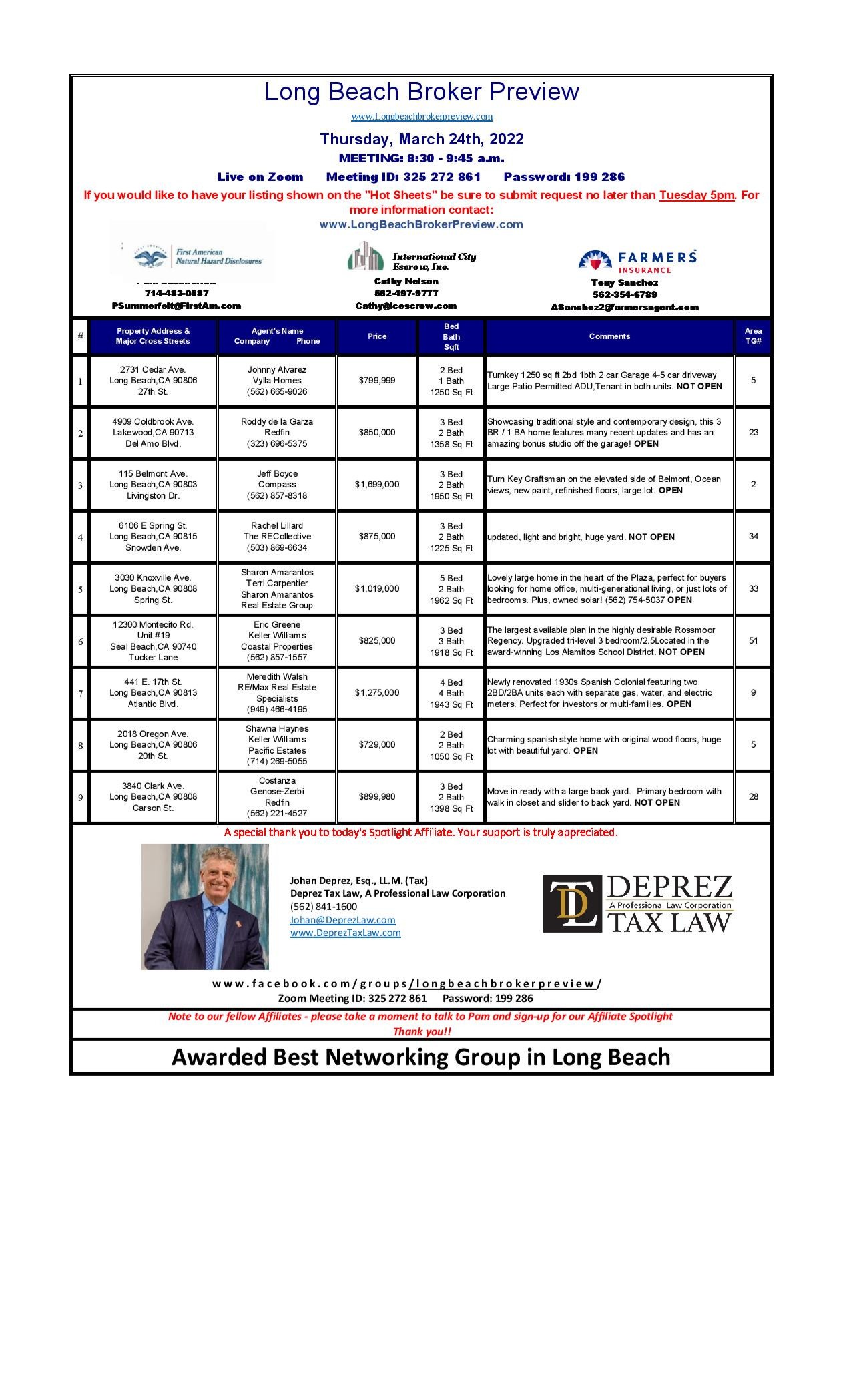 Weekly Tour Sheets